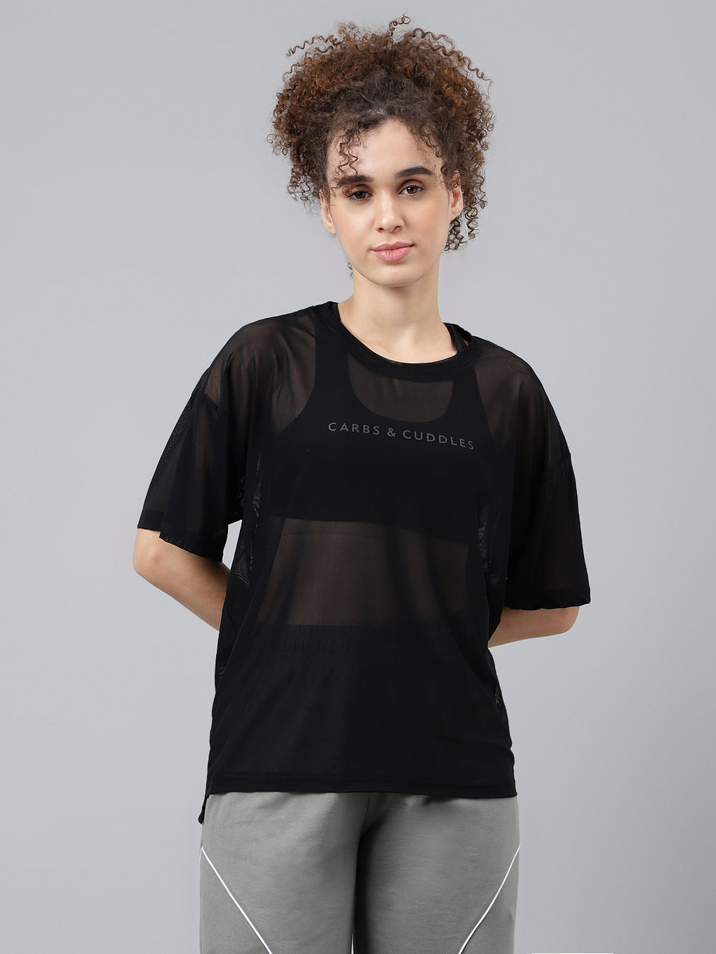 Buy MKH Black LiteWave Oversized Mesh Top – Performance Series Online ...
